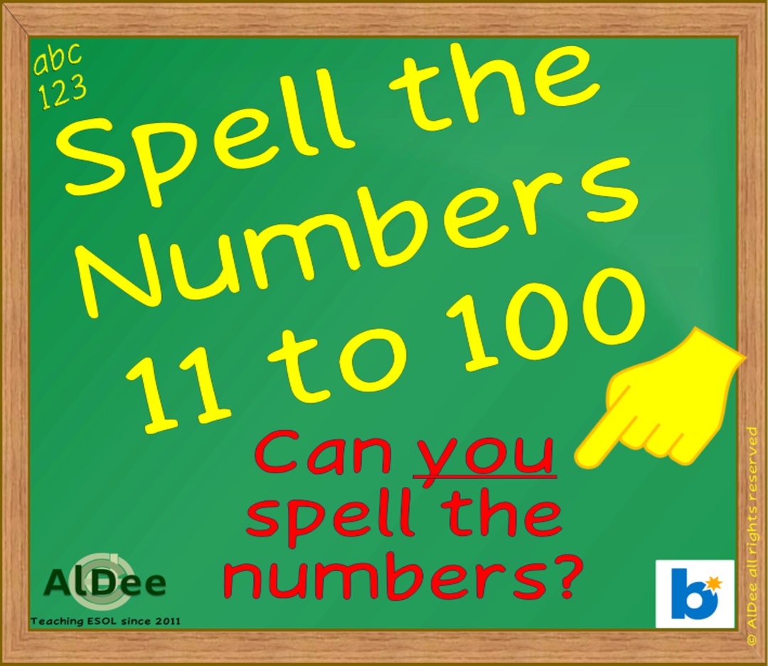 Numbers 11 to 100 Spelling No-prep - Etsy