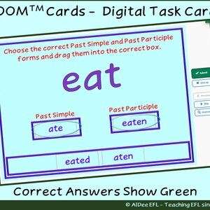 Irregular Verbs | Simple Past | Past Participle | Boom™ Cards | Quiz 1 ...