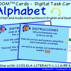 Alphabet Lowercase Audio Letter Recognition US Audio | Boom™ Cards ...