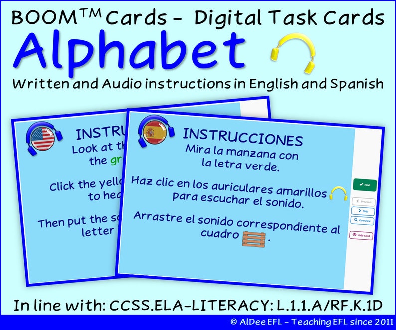 Alphabet Lowercase Audio Letter Recognition US Audio | Boom™ Cards ...