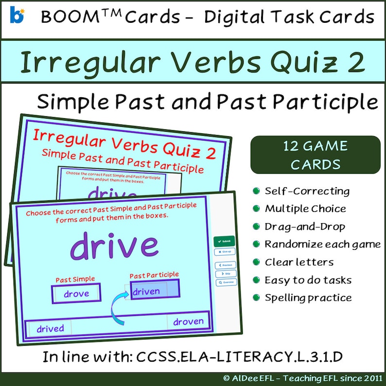 Irregular Past Tense Verbs | Simple Past and Past Participle | Boom ...