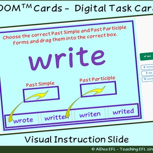 Irregular Verbs | Simple Past | Past Participle | Boom™ Cards | Quiz 1 ...