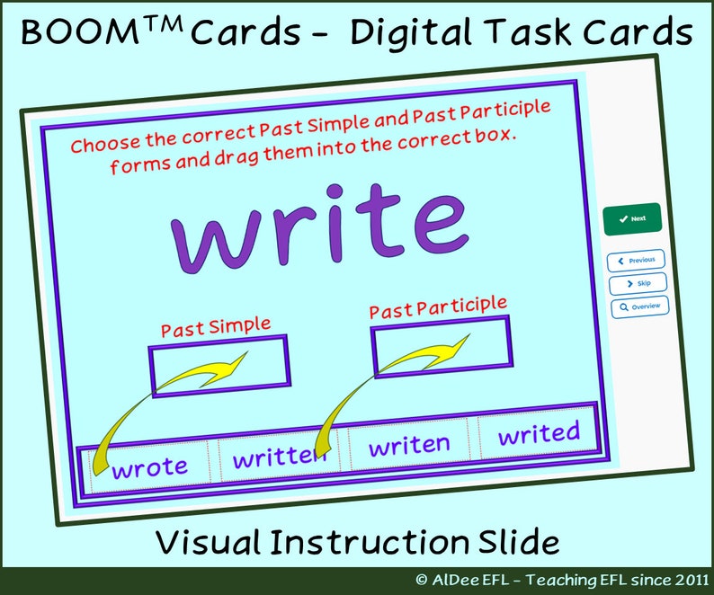 Irregular Verbs | Simple Past | Past Participle | Boom™ Cards | Quiz 1 ...