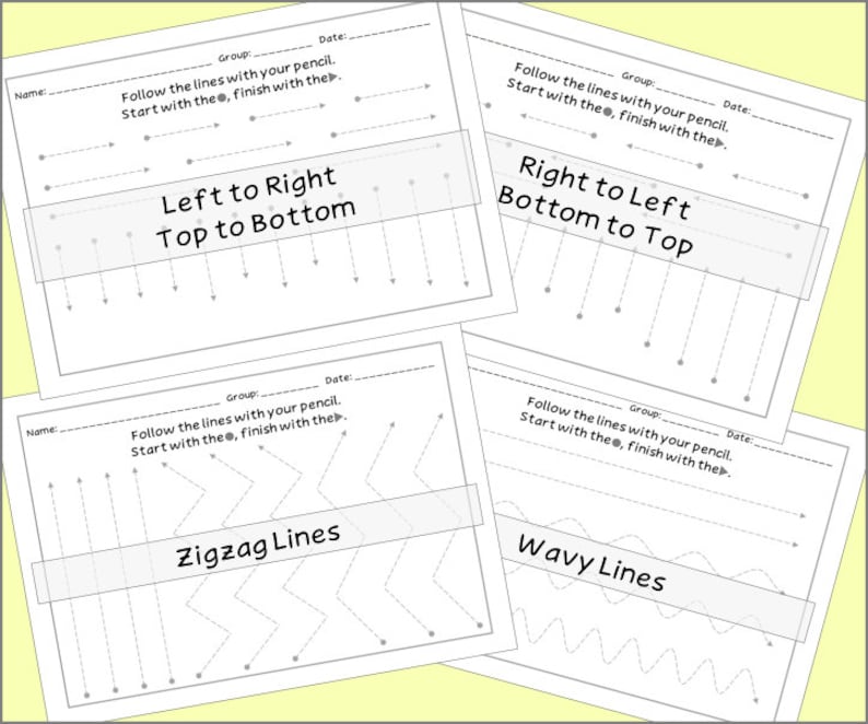Pencil Control Line Tracing | 40 PDF Worksheets | A4 Size - Etsy