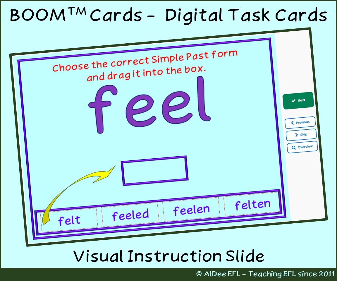 Irregular Past Tense Verbs Simple Past Boom™ Cards Quiz 4 - Etsy
