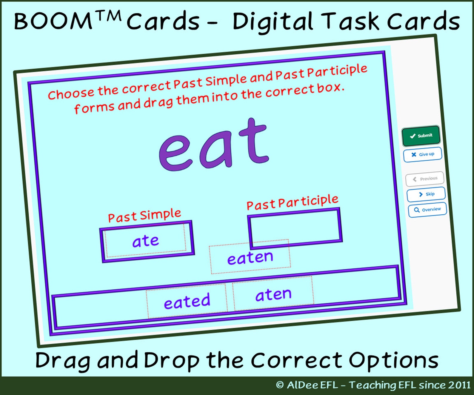 Irregular Verbs | Simple Past | Past Participle | Boom™ Cards | Quiz 1 ...