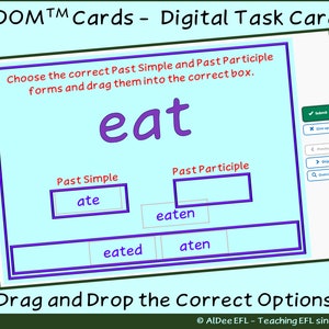 Irregular Verbs | Simple Past | Past Participle | Boom™ Cards | Quiz 1 ...