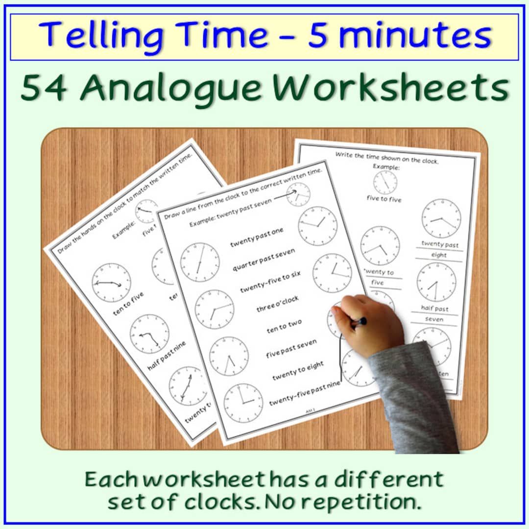 Telling Time Worksheets - 54 No-prep PDF Worksheets - Answer Keys ...