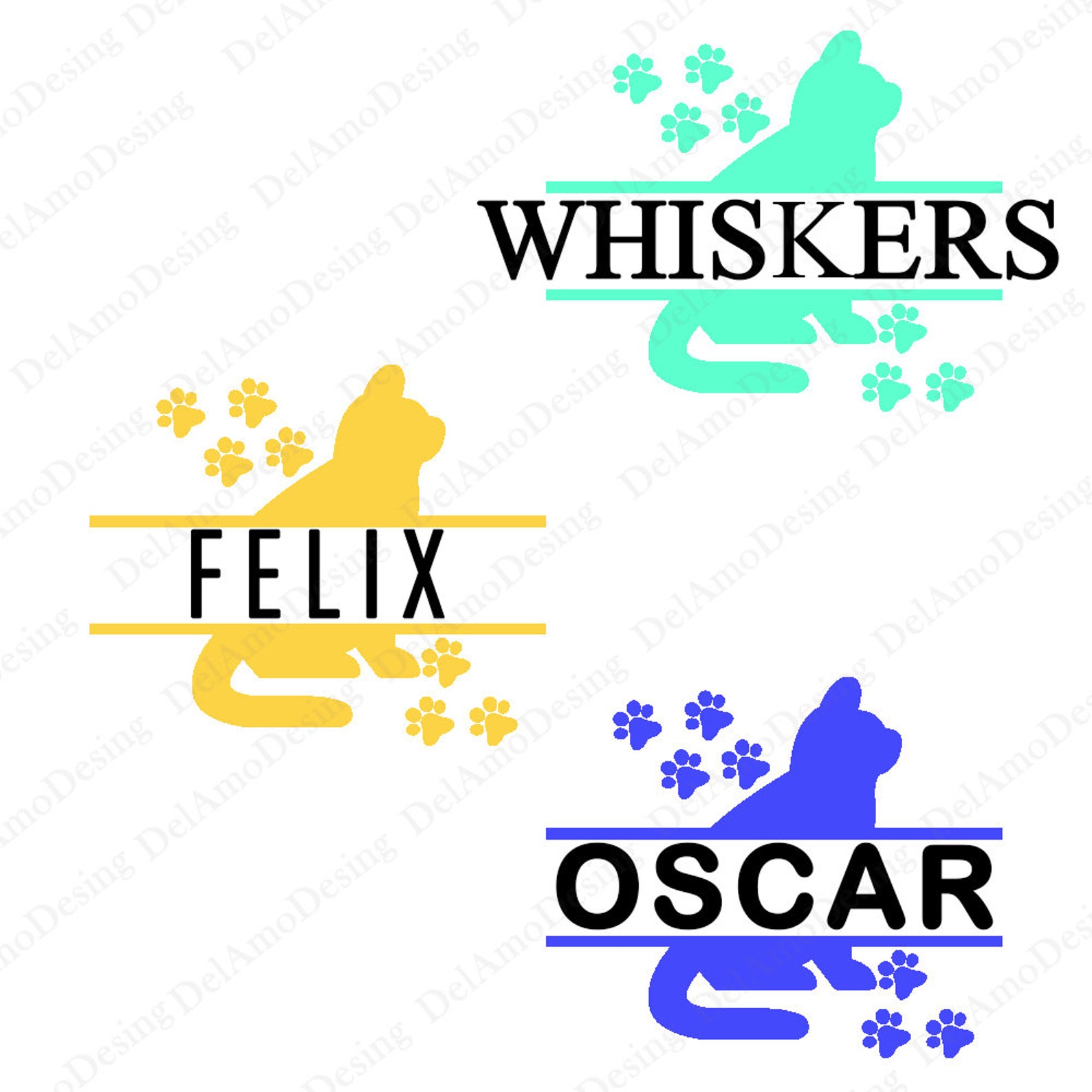 Cat SVG Sublimation, Cat SVG Clipart, Split Cat SVG, Cricut File for ...