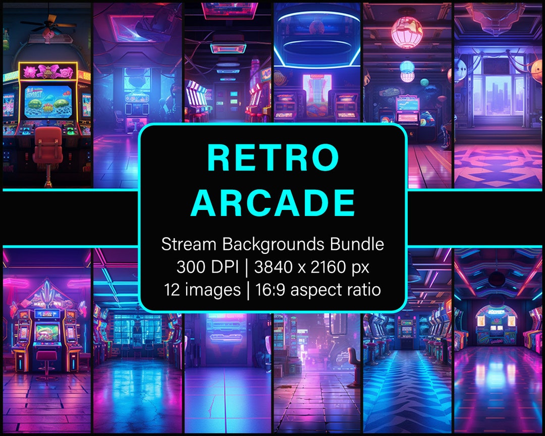 Retro Arcade | Vtuber Background | Stream Background | Twitch ...
