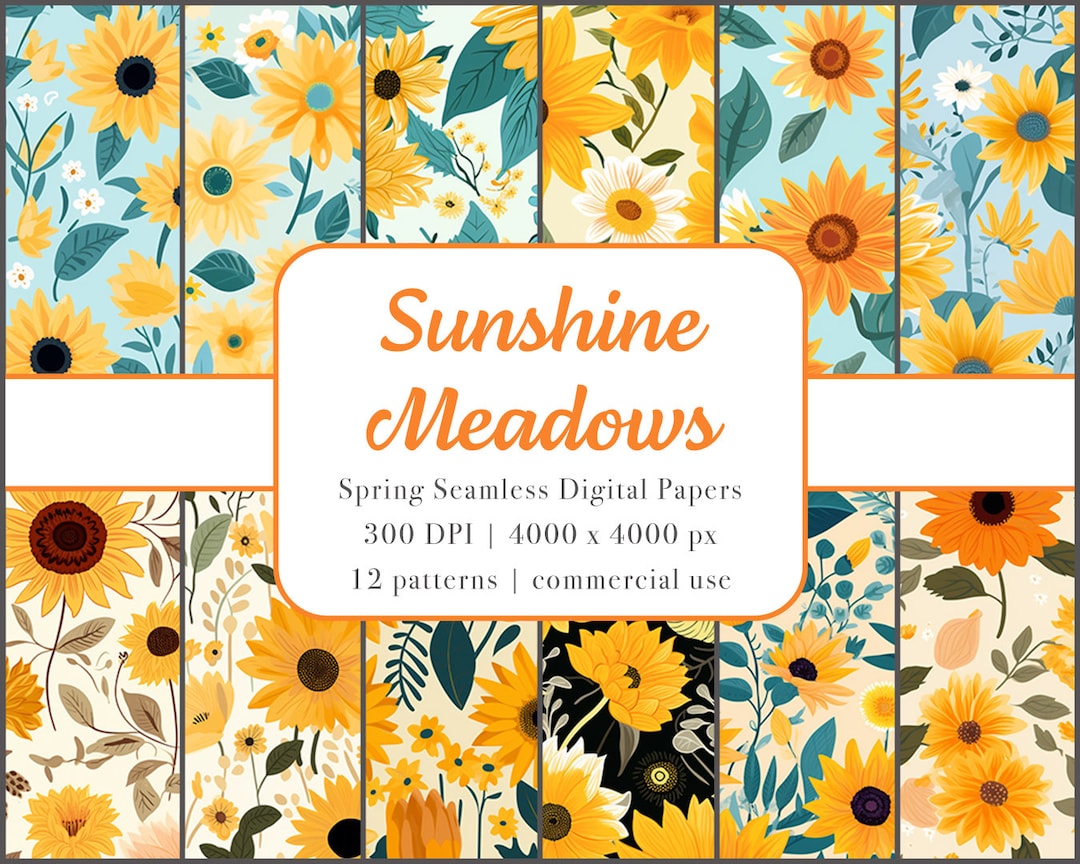 Spring Meadows | Spring-themed Pattern | Seamless Repeat Pattern ...