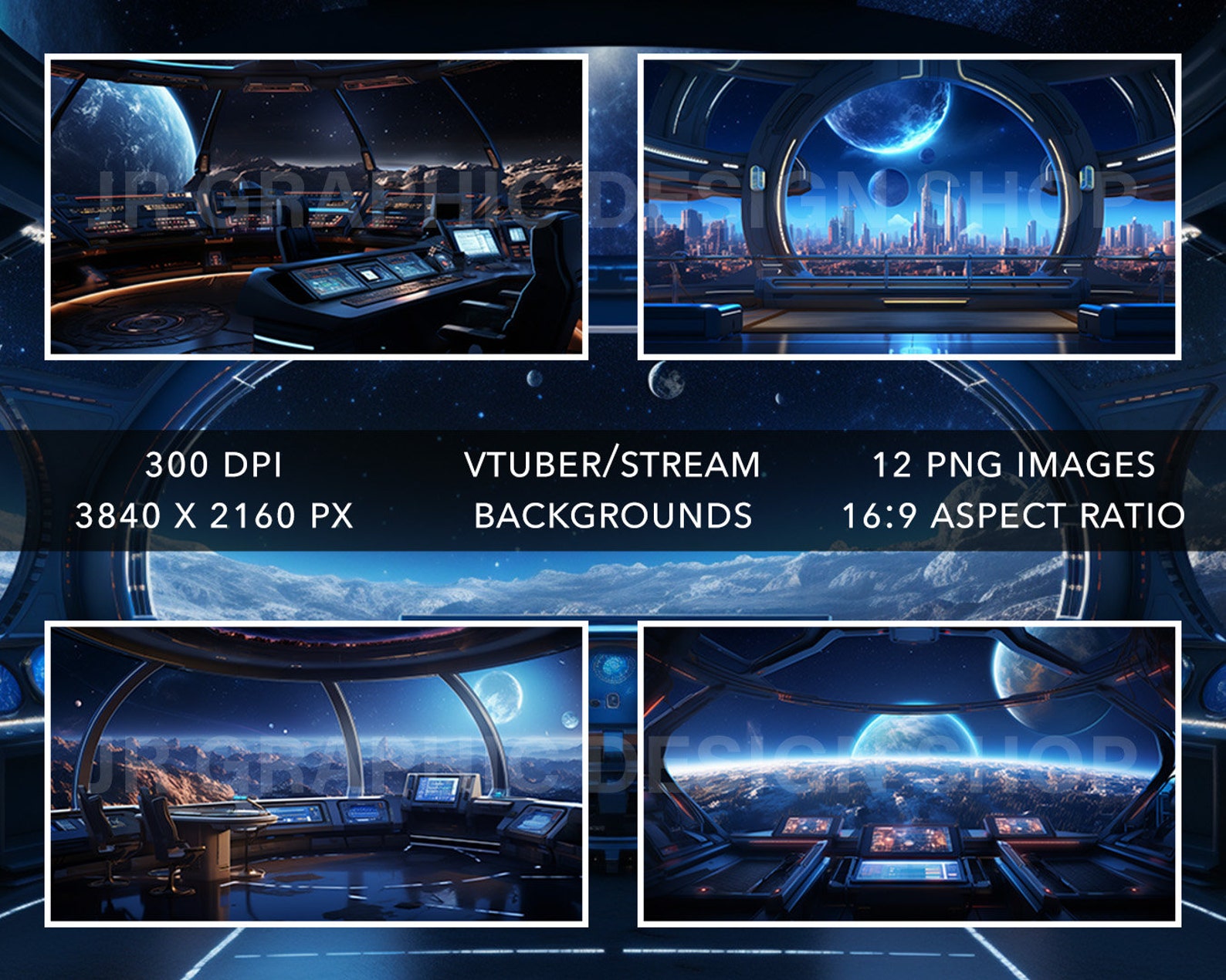 Space Station Vtuber Background Stream Background Twitch Background ...