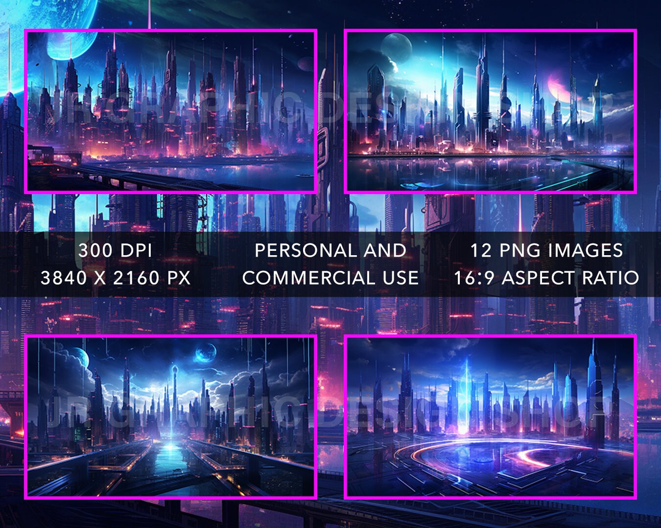 Futuristic Cityscape | Vtuber Background | Stream Background | Twitch ...