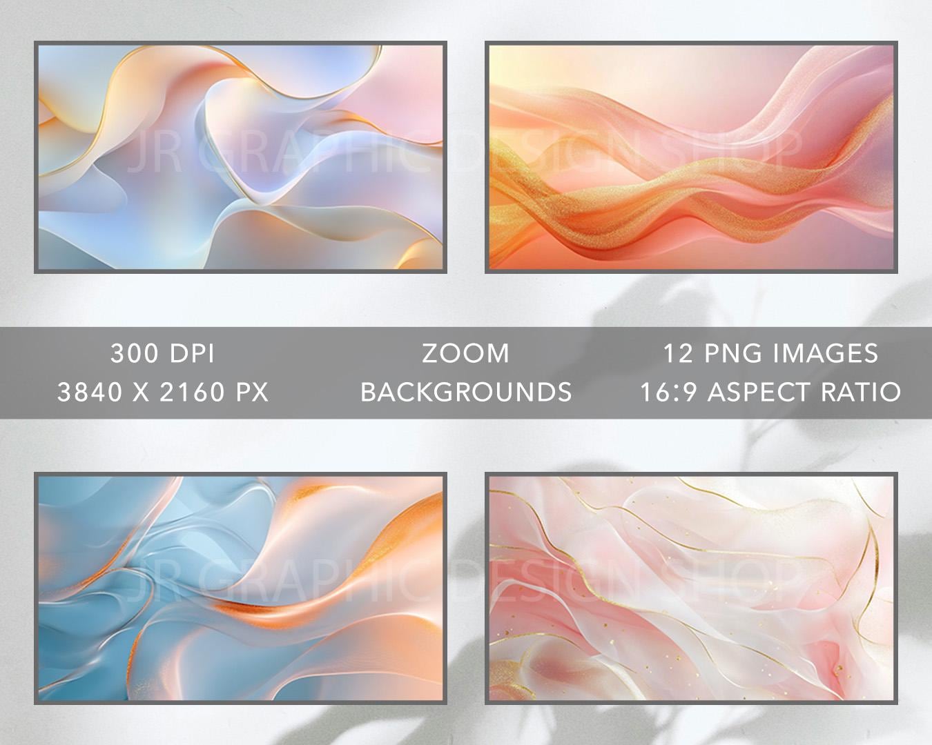Elegant Abstract Zoom Backgrounds – Virtual Backgrounds for Video Calls ...