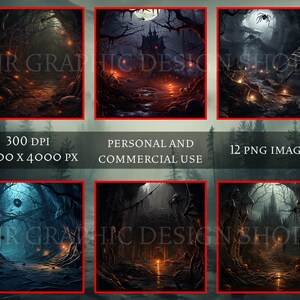 Spider's Lair | Halloween Backgrounds PNG Bundle | Halloween Wallpapers ...