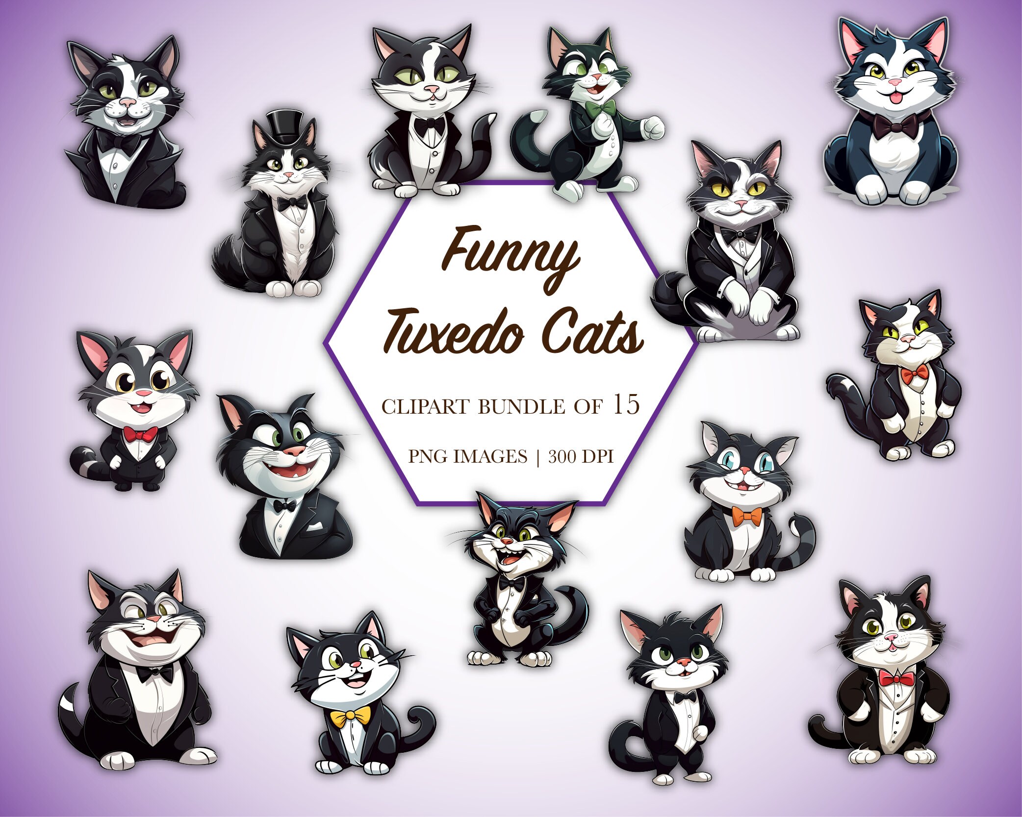 Tuxedo Cat Clipart