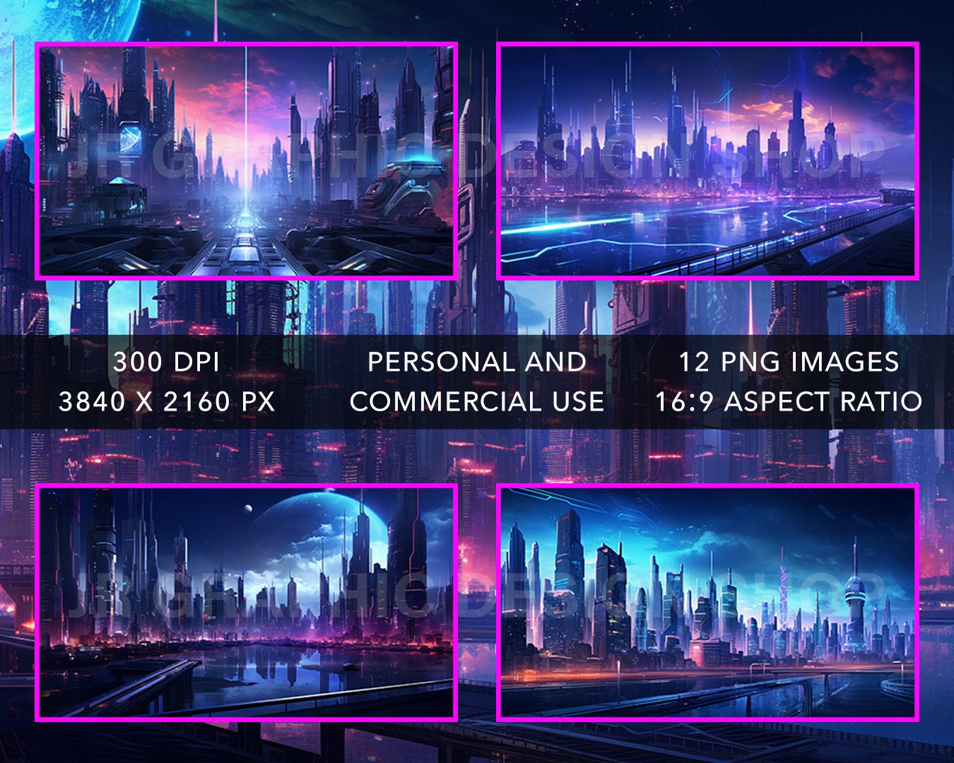 Futuristic Cityscape | Vtuber Background | Stream Background | Twitch ...