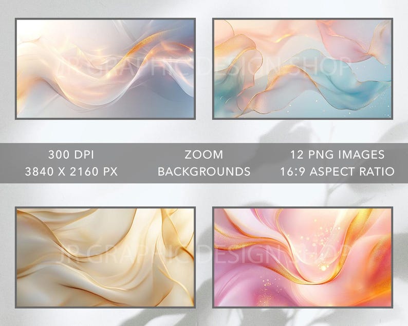 Elegant Abstract Zoom Backgrounds – Virtual Backgrounds for Video Calls ...