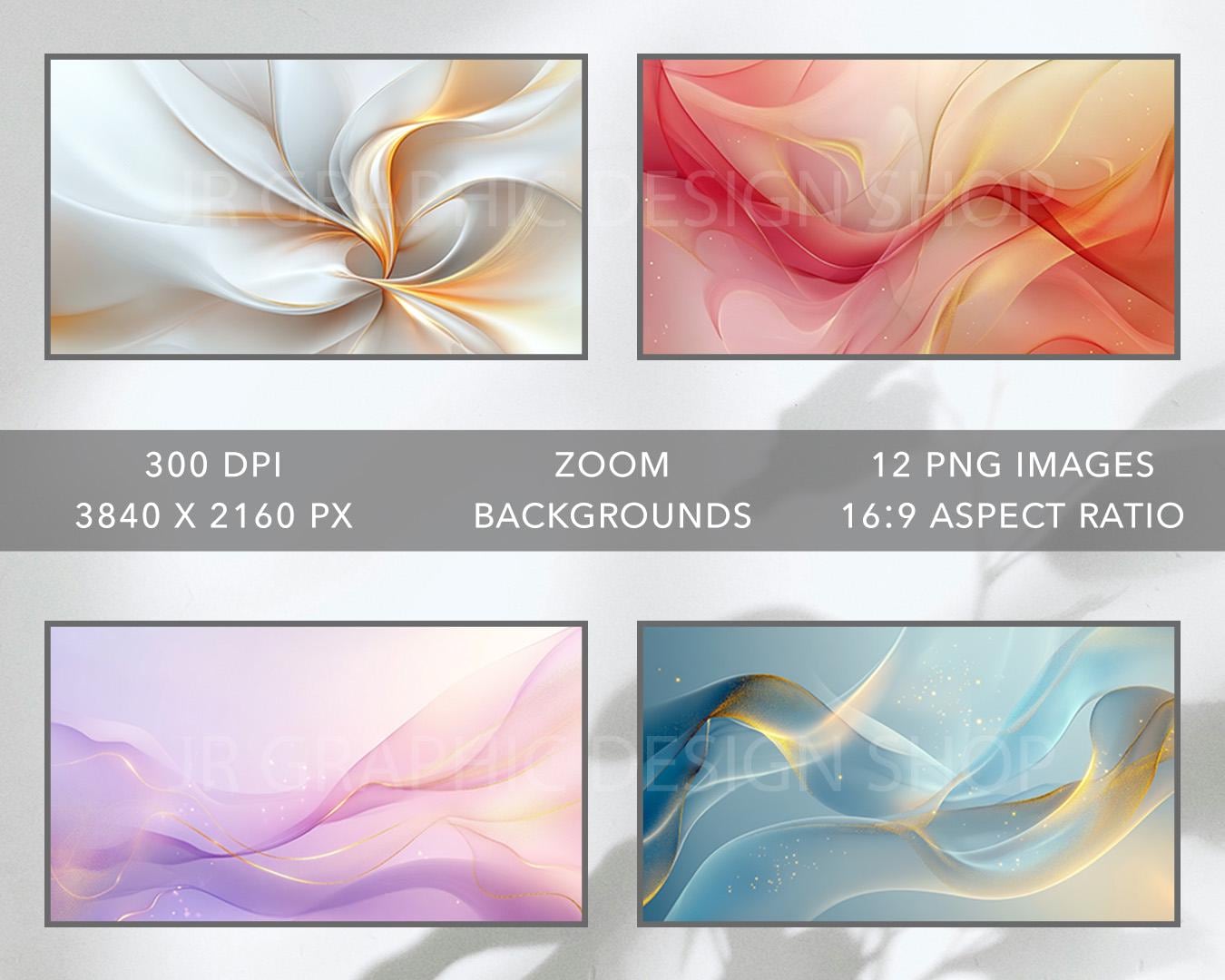 Elegant Abstract Zoom Backgrounds – Virtual Backgrounds for Video Calls ...