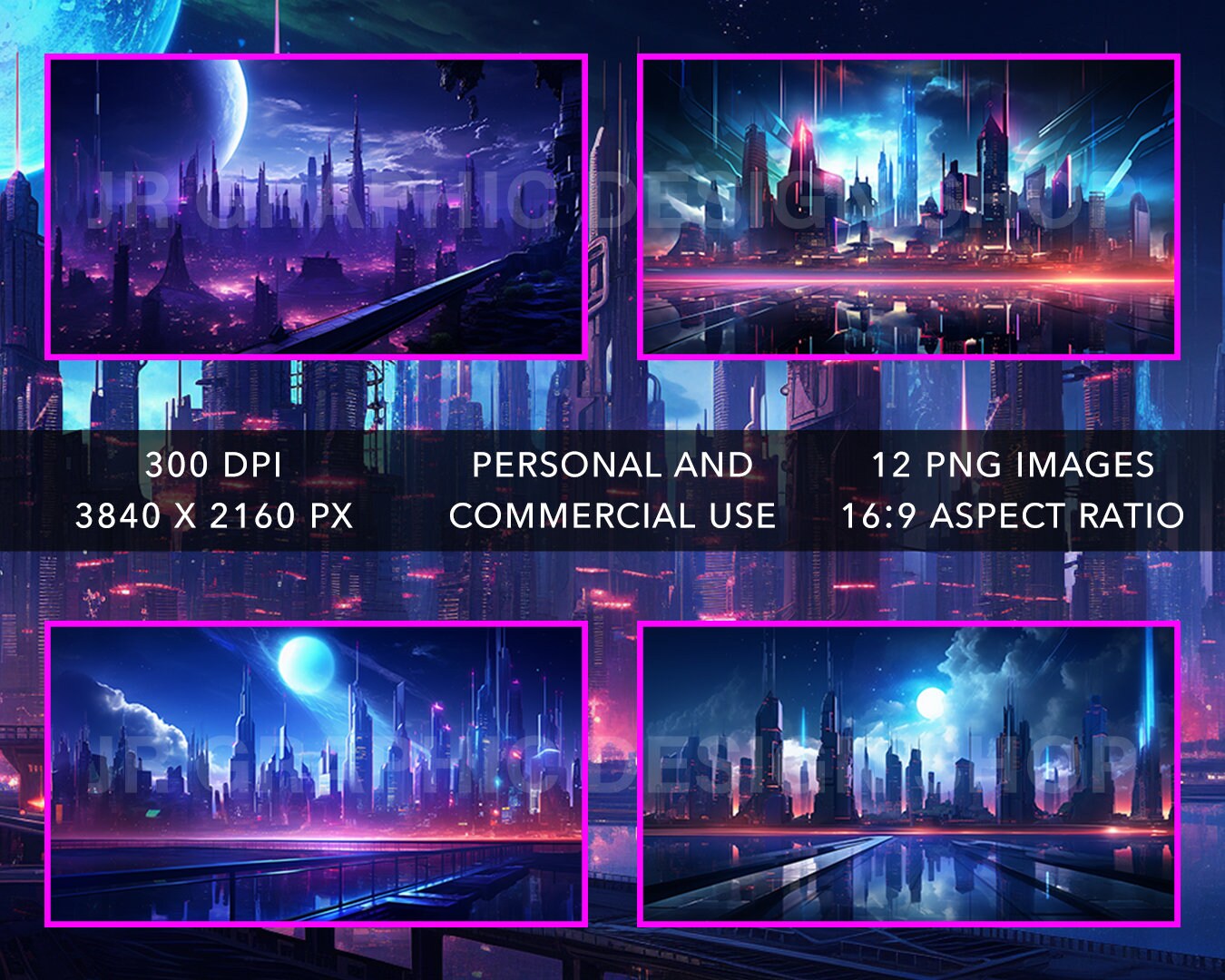Futuristic Cityscape | Vtuber Background | Stream Background | Twitch ...