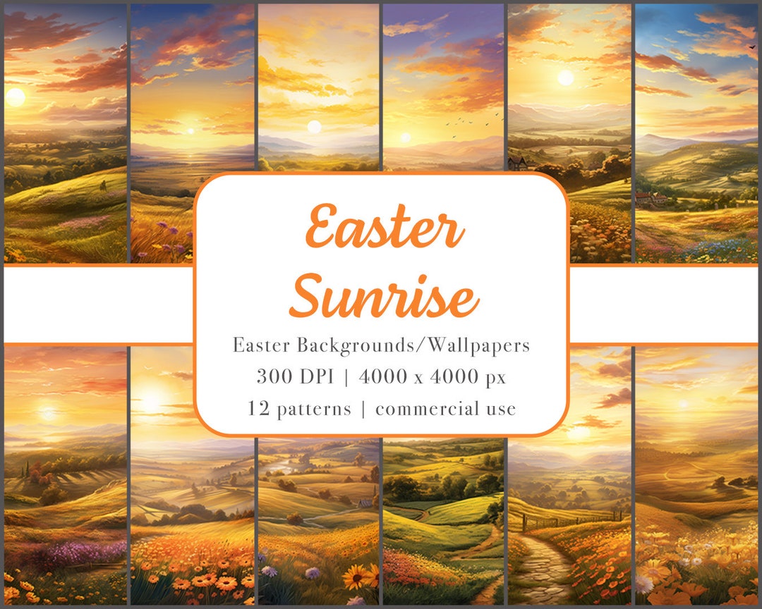 Easter Sunrise | Spring/easter Backgrounds PNG Bundle | Spring/easter ...