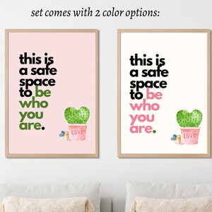 Safe Space Printable Sign, Mental Health Wall Art, Therapy Office Décor ...