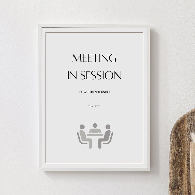 In a Meeting Sign - Etsy