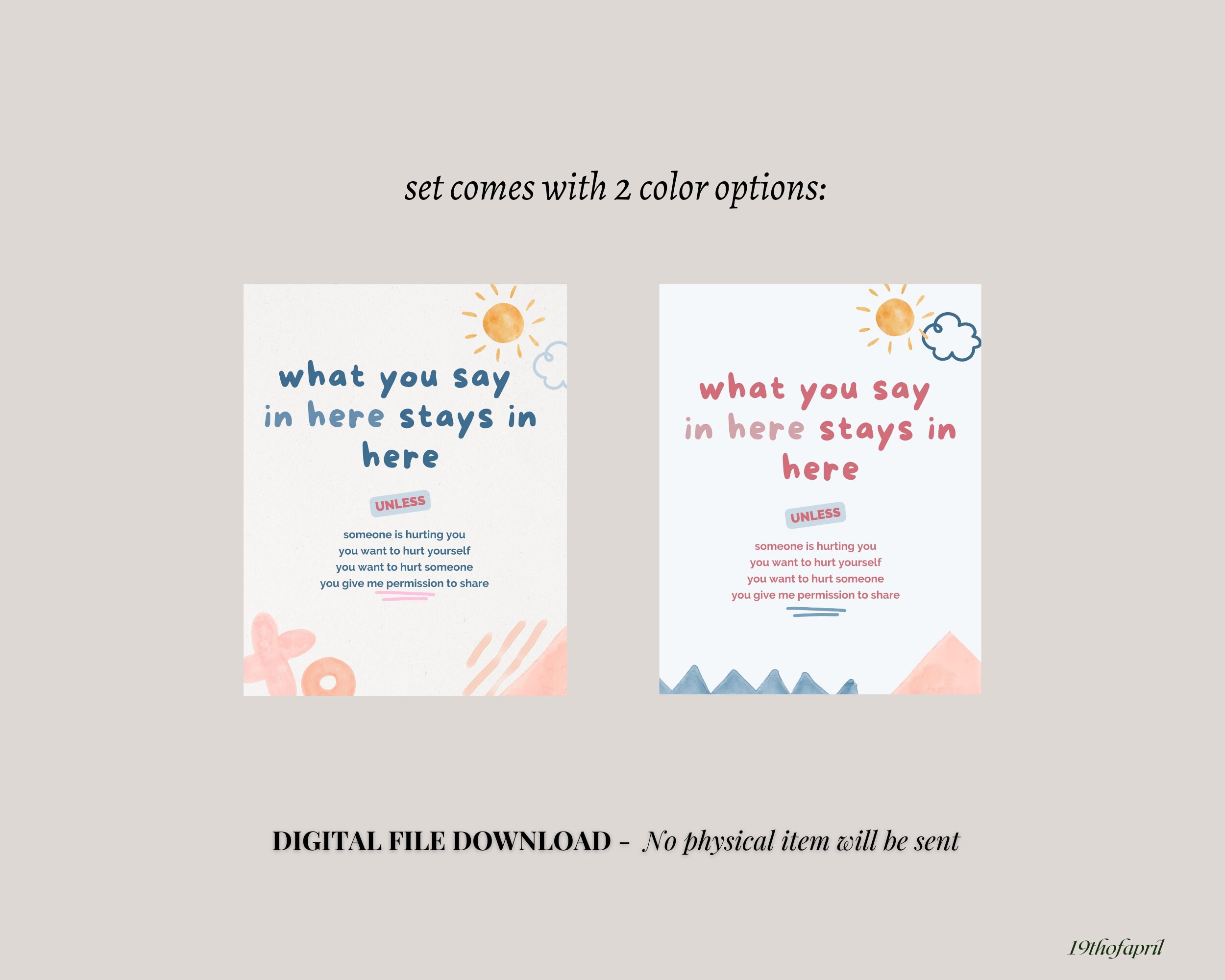 Confidentiality Sign Printable, What You Say in Here, Therapist Office ...