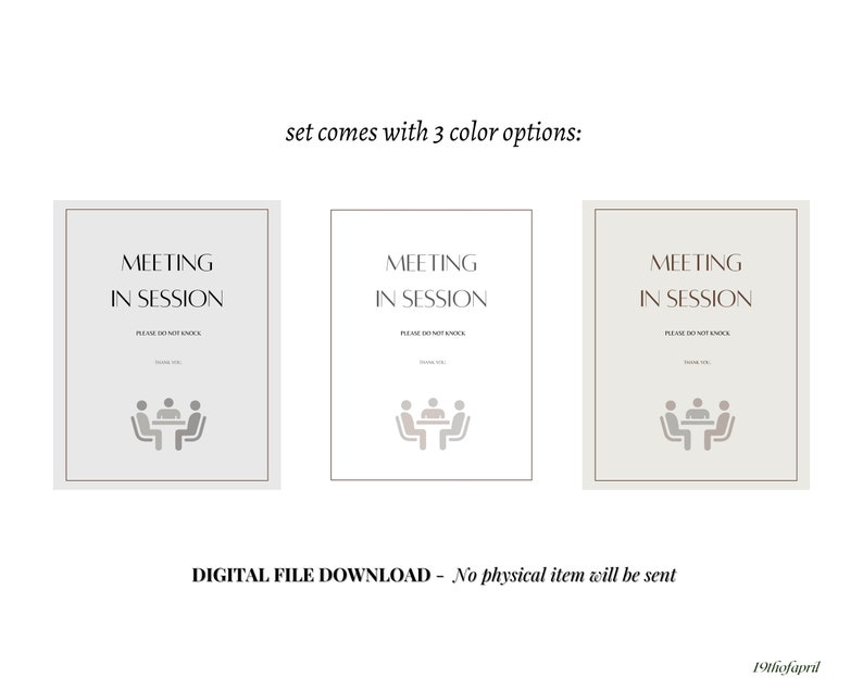 Meeting in Session Do Not Disturb Sign Printable Office Door - Etsy