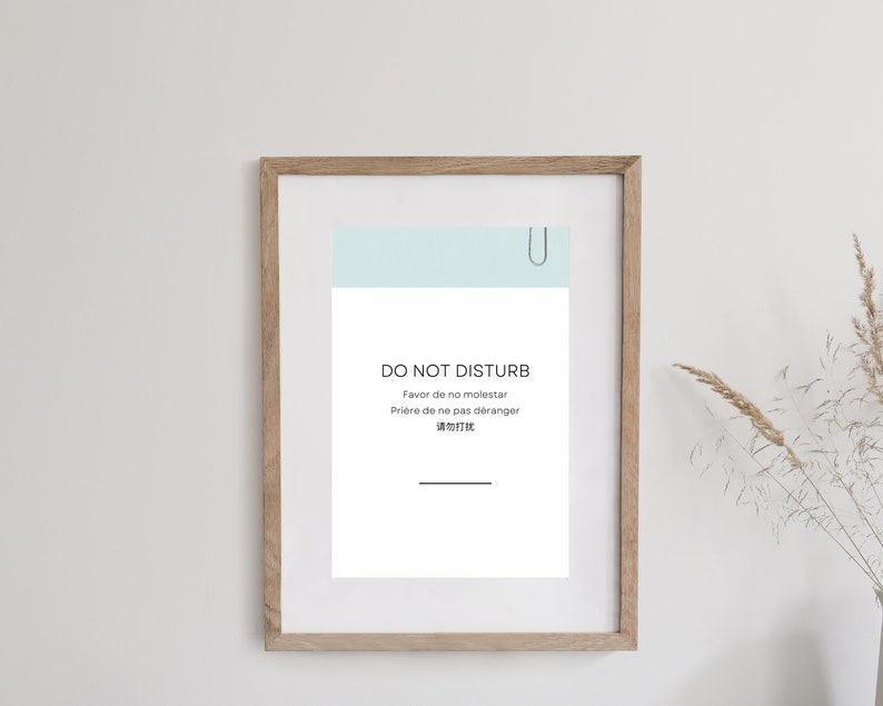 Do Not Disturb Sign Printable, Office Door Sign, Instant Download Sign ...