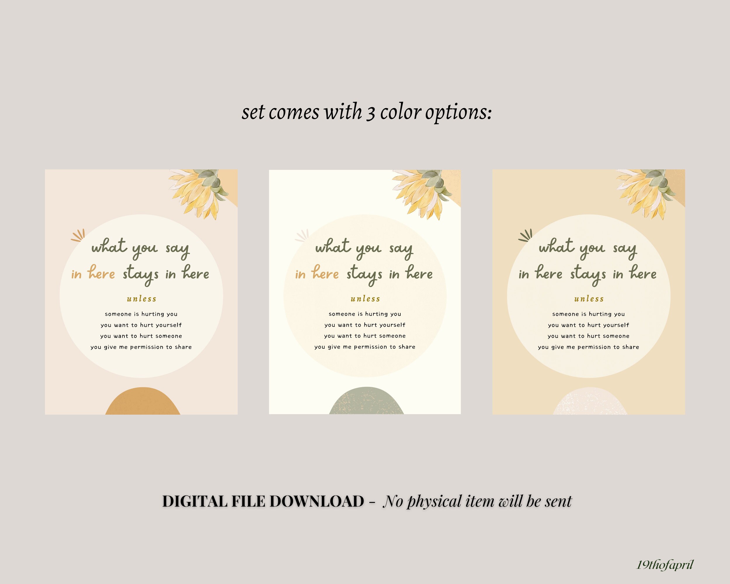 What You Say in Here Stays in Here Sign, Confidentiality Sign Printable ...