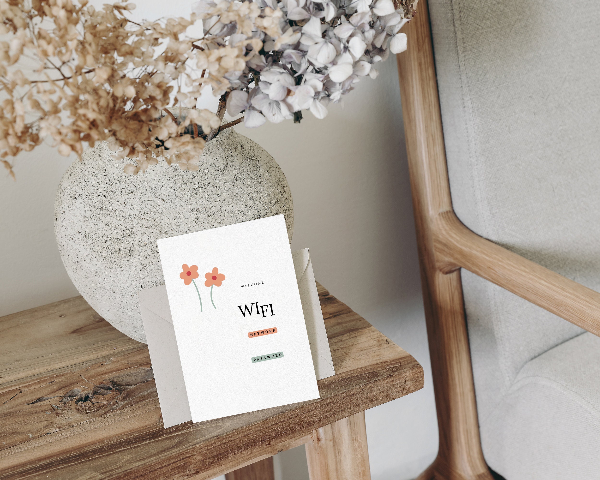 Wifi Password Sign Printable, Wifi Sign, Wifi Password PDF, Wifi ...