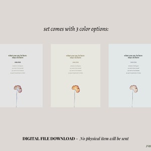 Confidentiality Sign Printable, What You Say in Here, Therapist Office ...