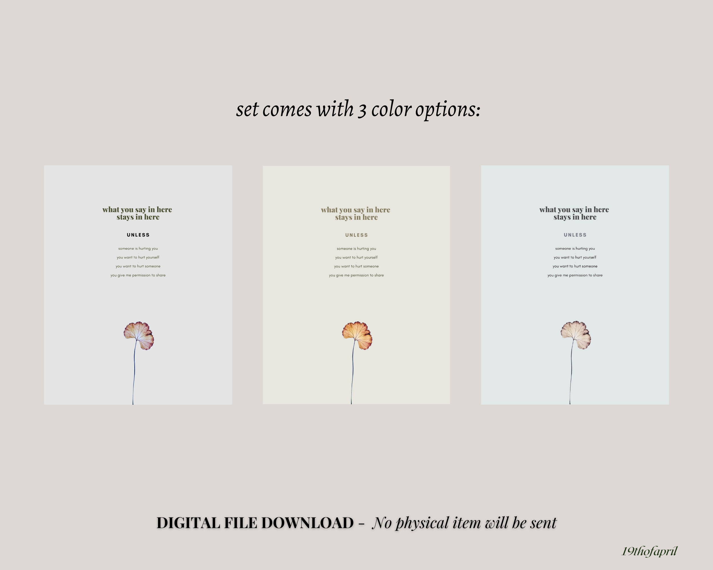 Confidentiality Sign Printable, What You Say in Here, Therapist Office ...