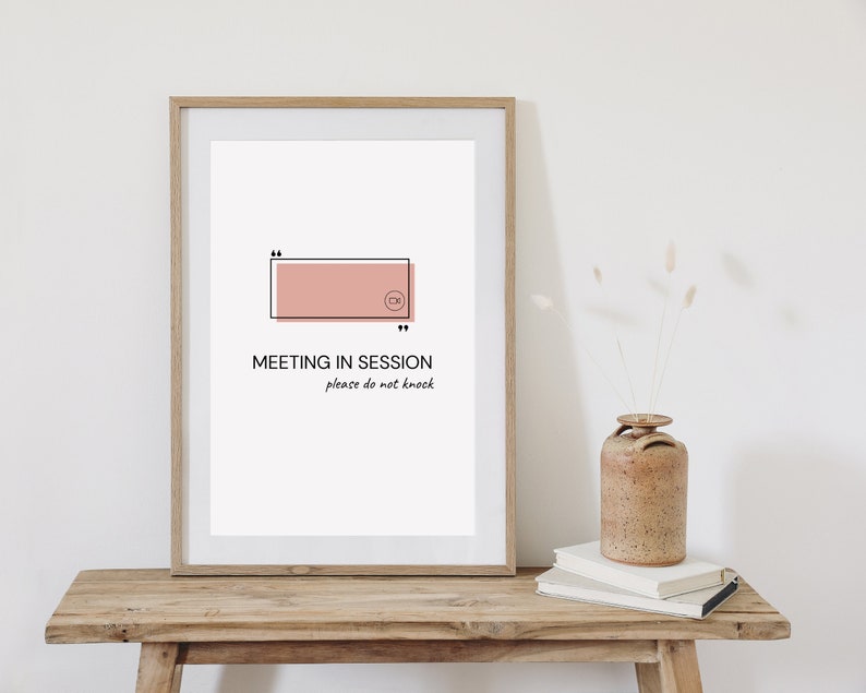 Meeting in Session, Do Not Disturb Sign Printable, Office Door Sign ...