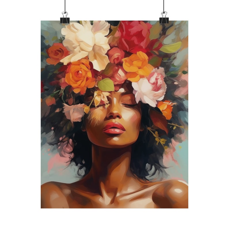 Afro-caribbean Beauty Vertical Posters, Warm Hues - Etsy