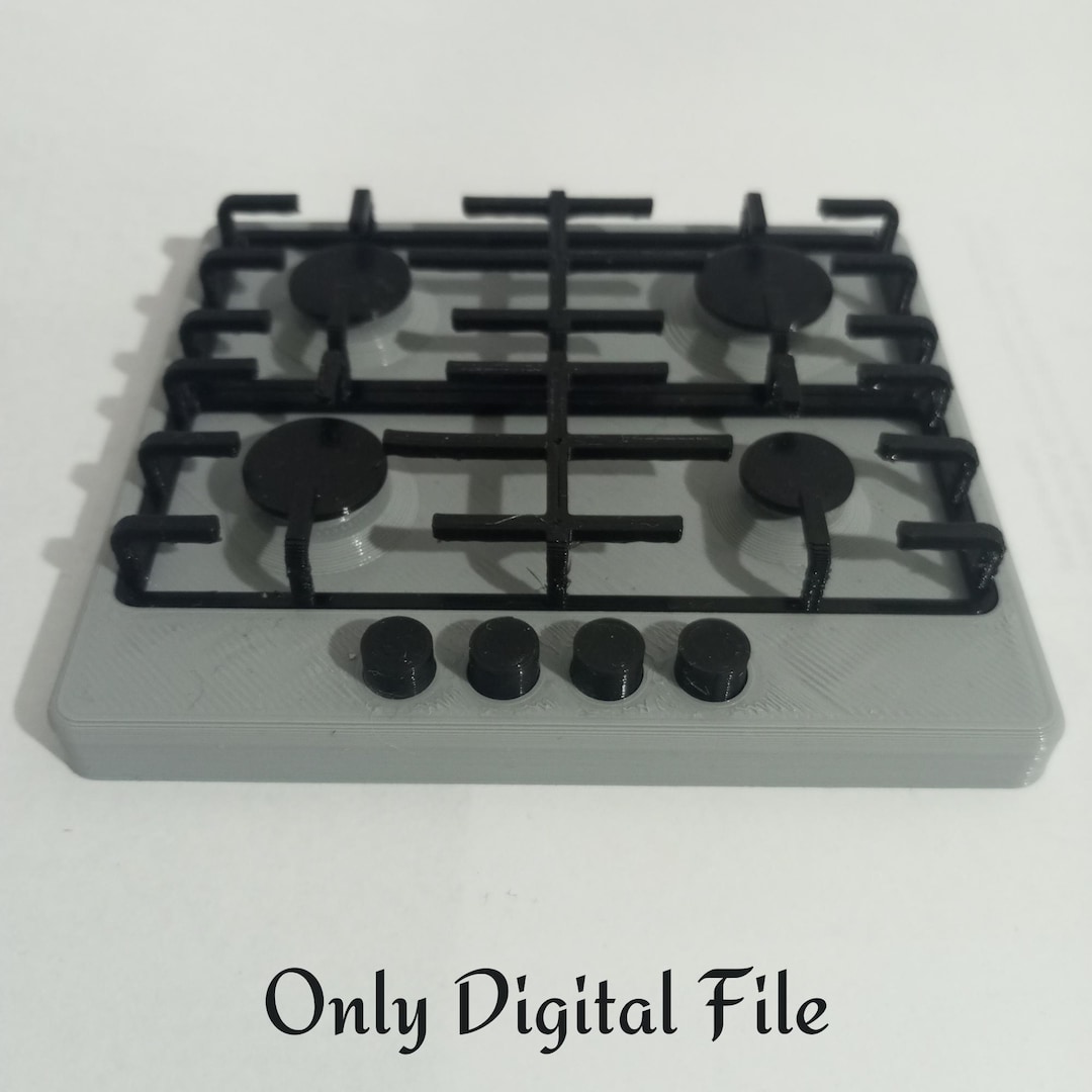 STL FILE - 1/6 Scale Miniature Stovetop, Miniature Cooker Top ...