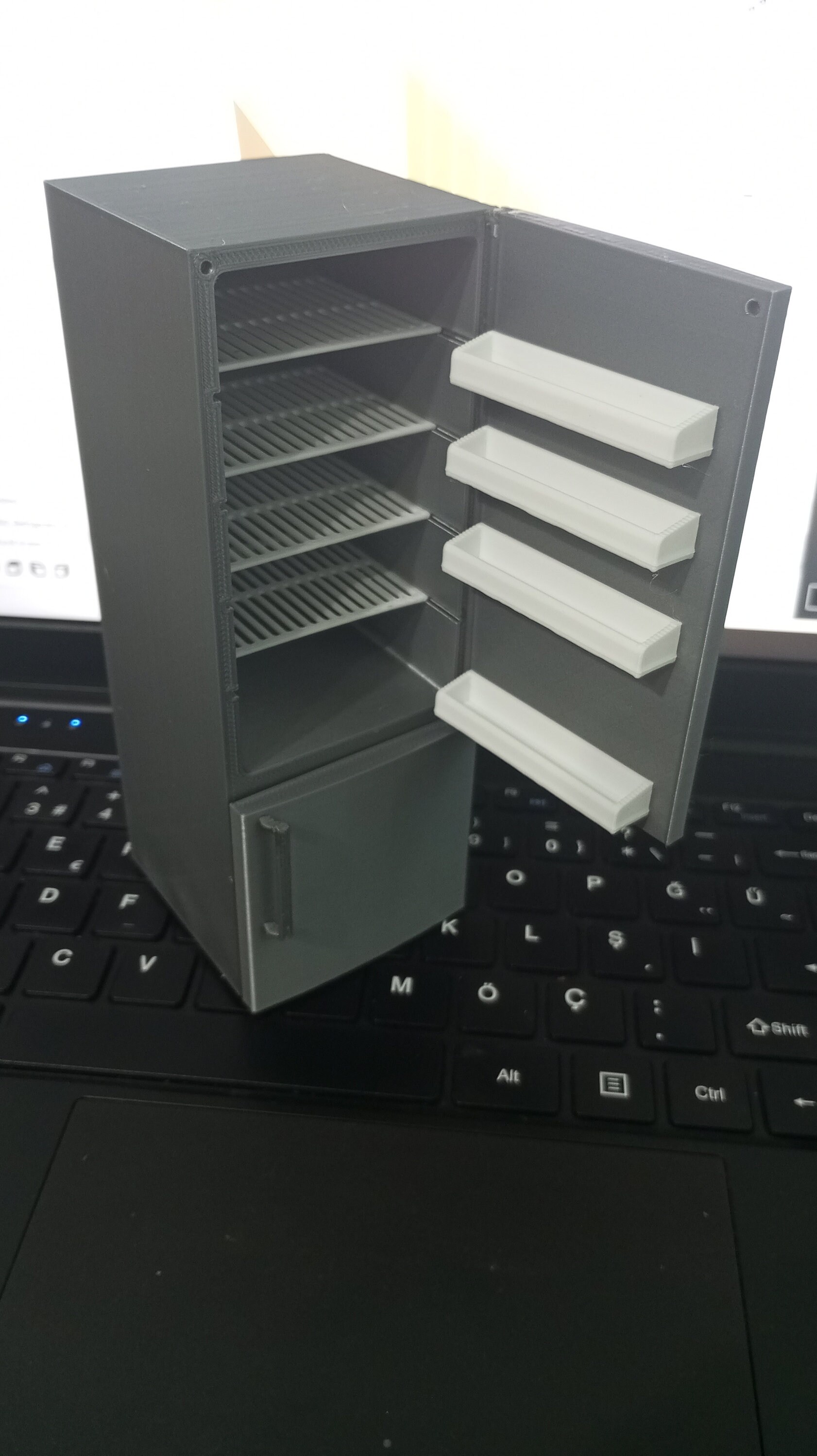 STL FILE 1/12 Scale Miniature Dollhouse Refrigerator, Fridge - Etsy