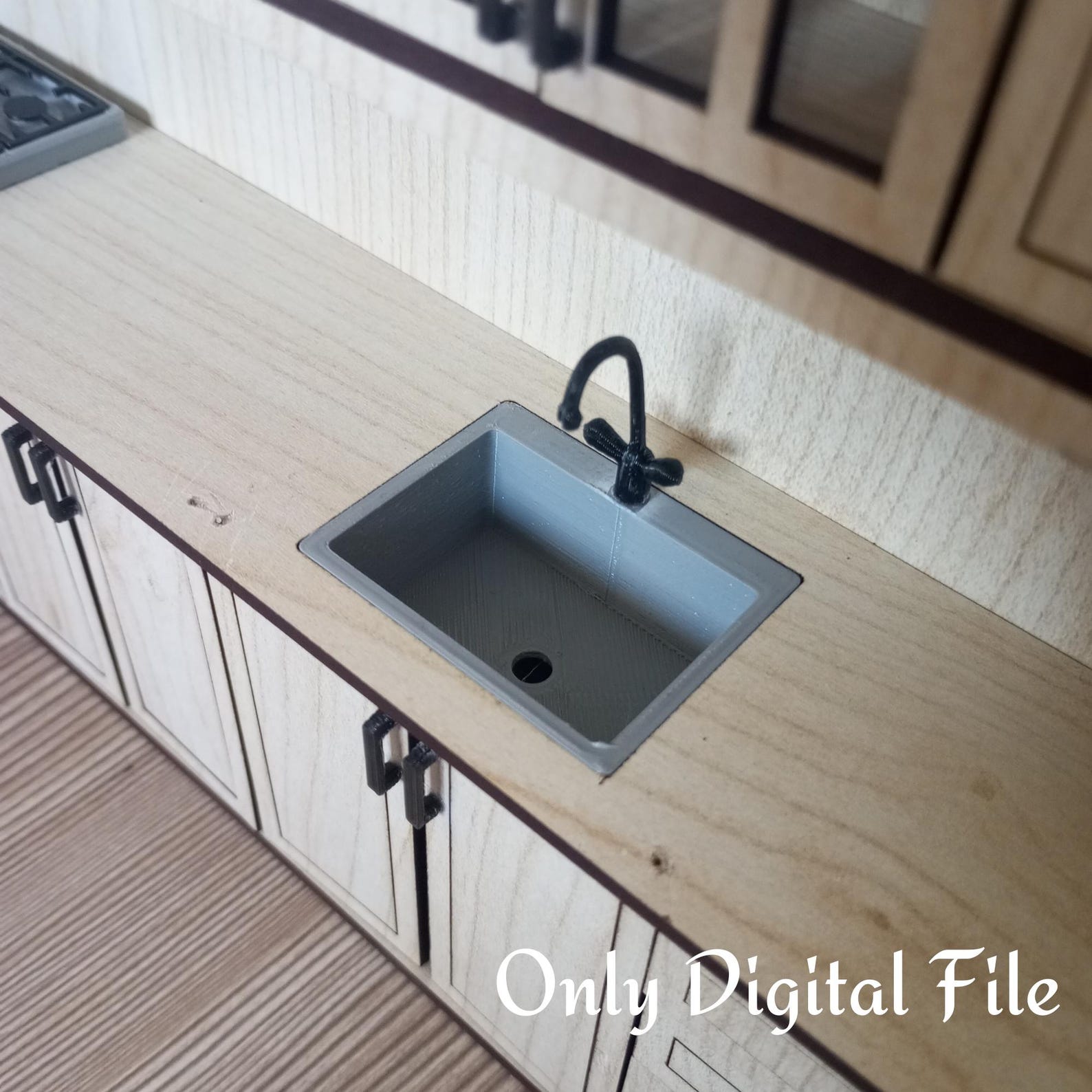 DIGITAL FILE - 1/12 Scale Miniature Kitchen Furniture Set, Refrigerator ...