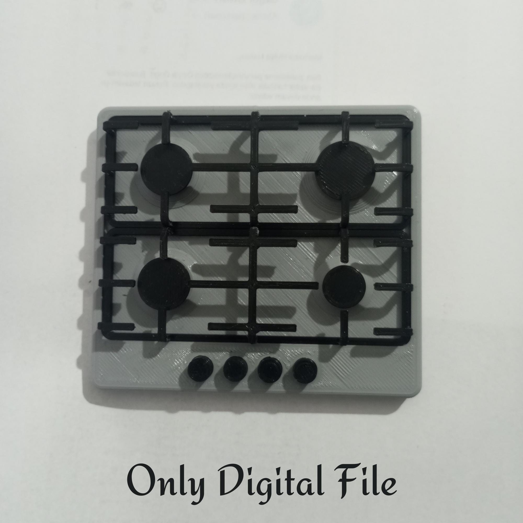 STL FILE - 1/6 Scale Miniature Stovetop, Miniature Cooker Top ...