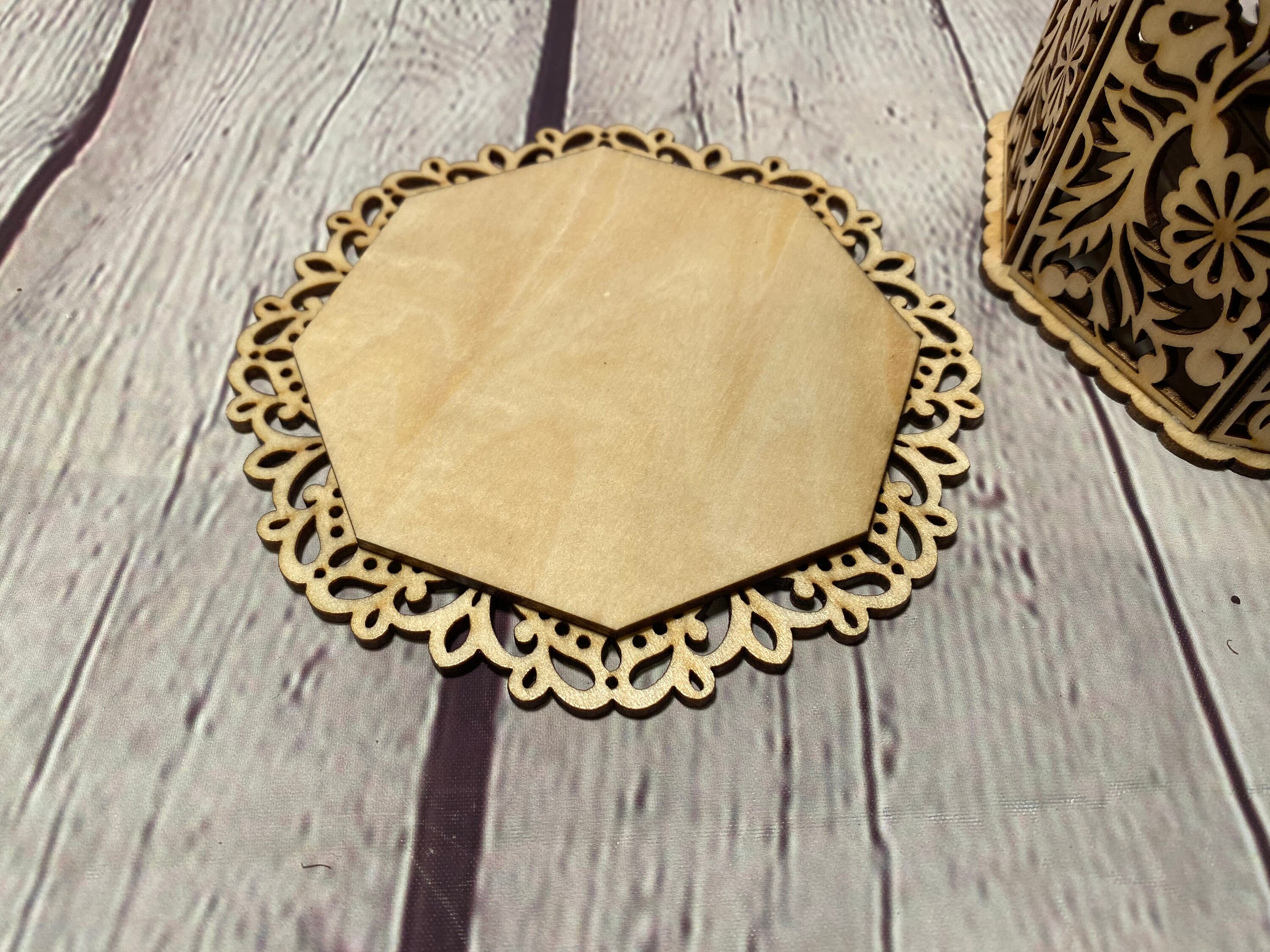 Laser Cut Wooden 8 Sided Box With Lid Trinket Box Jewelry Box - Etsy