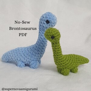 No-sew Mini Bronto Pattern. Easy Brontosaurus Amigurumi PDF Pattern ...