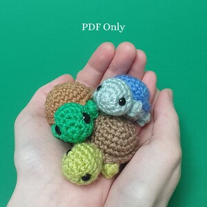 No-sew Turtle Crochet Pattern. No Sew Amigurumi Turtle. Mini Crochet ...
