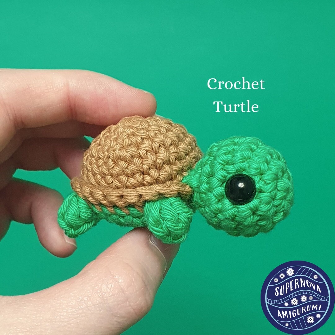 No-sew Turtle Crochet Pattern. No Sew Amigurumi Turtle. Mini Crochet ...