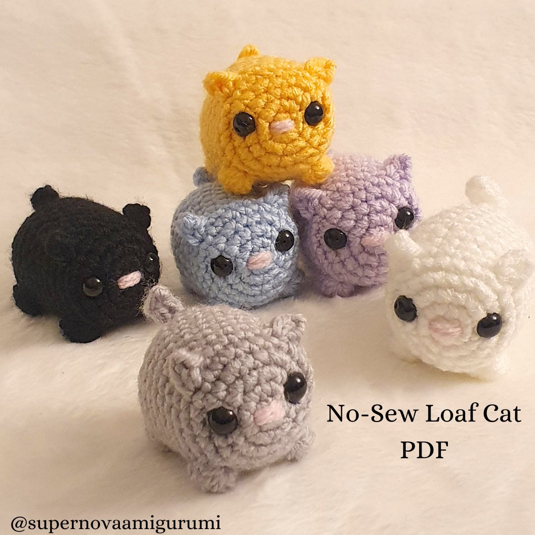 No-sew Loaf Cat Amigurumi Pattern. Small Cat Crochet Pdf. - Etsy