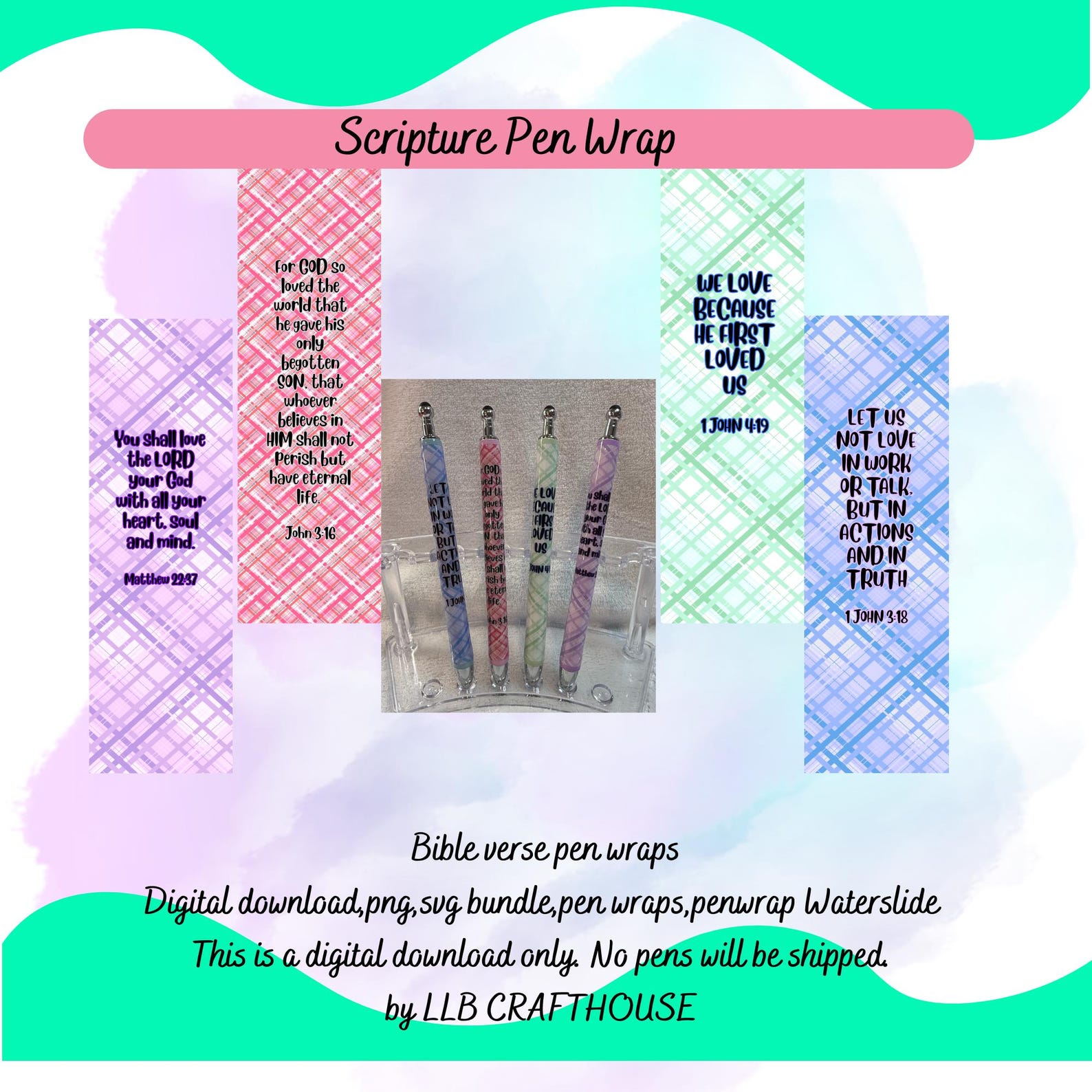 Bible Verse Pen Wrap - Etsy