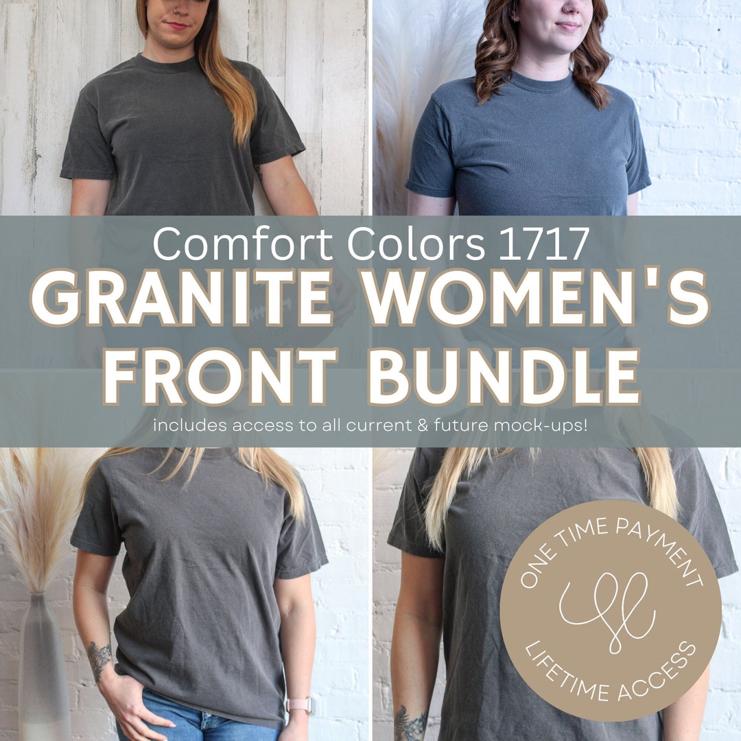 Granite, Comfort Colors Mockup, Comfort Colors C1717, Comfort Colors ...