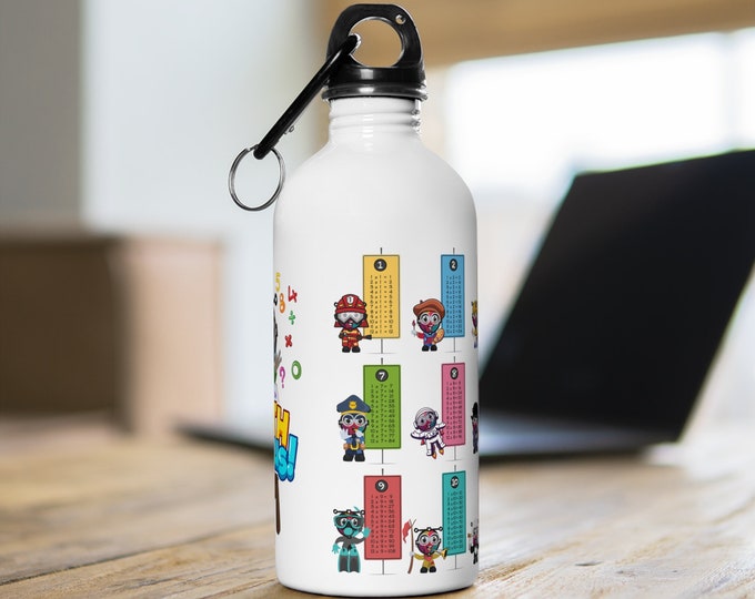 Multiplication Table in a Stainless Steel Water Bottle - Etsy