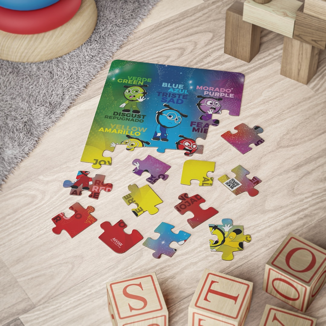 Bilingual Kids' Puzzle, Emotions & Feelings in Spanish/ English ...