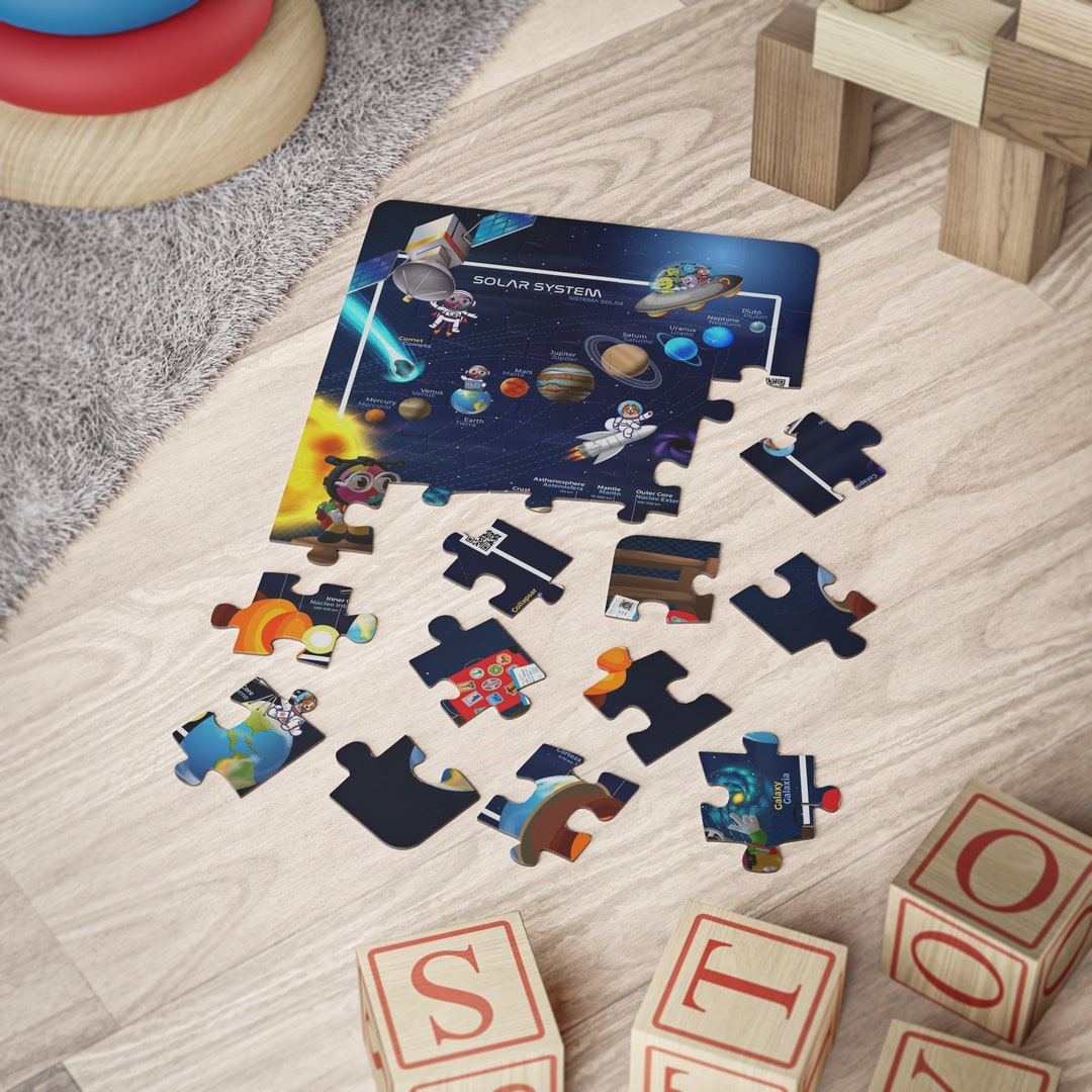 Kids' Puzzle "solar System" in English - Spanish (30-piece) - Etsy